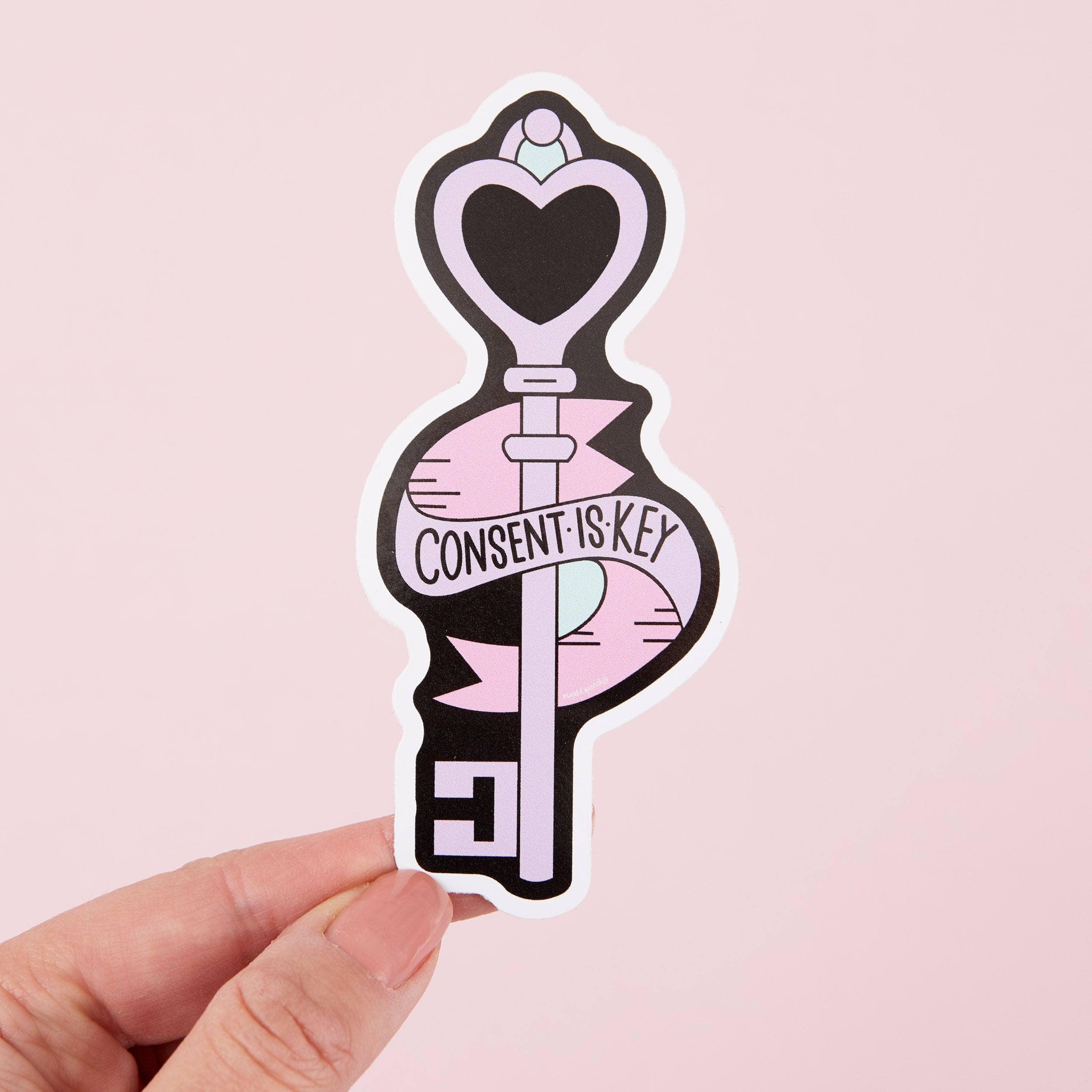 Consent Is Key Vinyl Sticker – punkypins