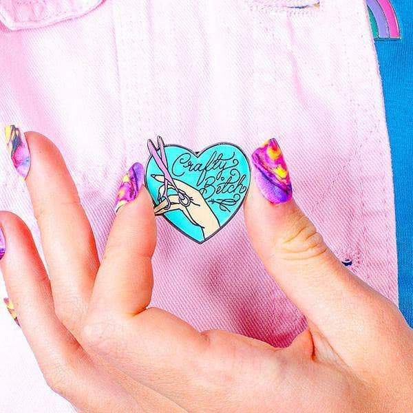 Crafty Bitch Enamel Pin Punkypins