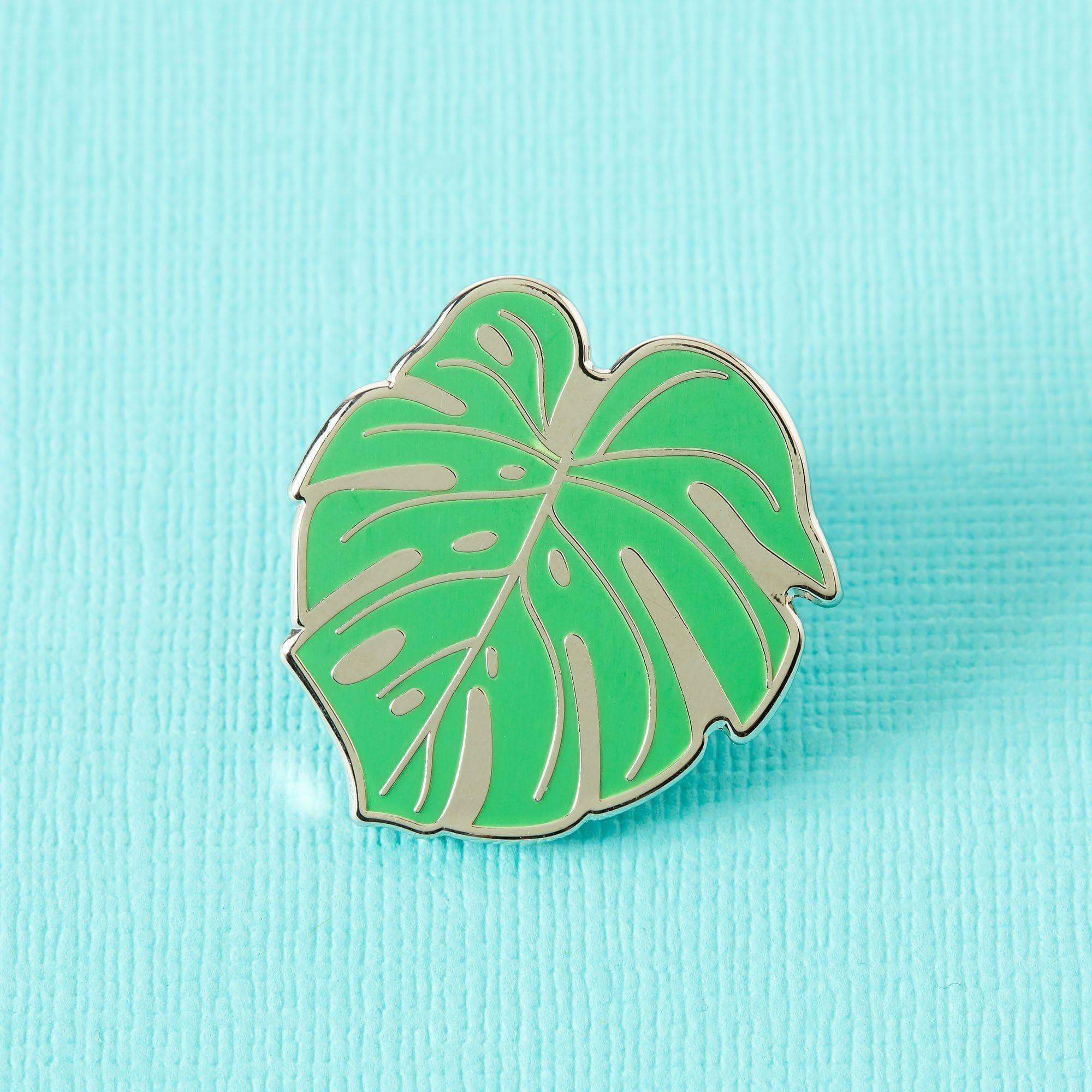 Monstera Cheese Plant Leaf Enamel Pin – punkypins