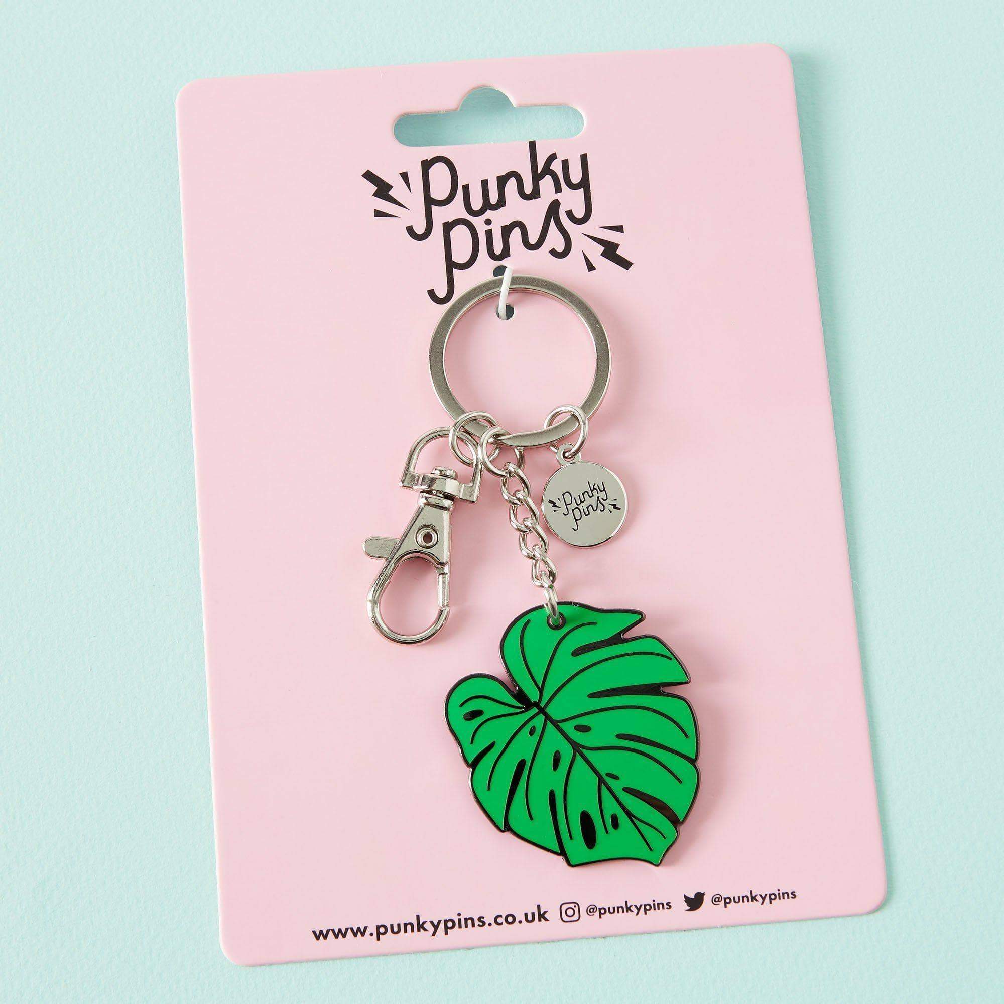 Monstera Leaf Keyring – punkypins