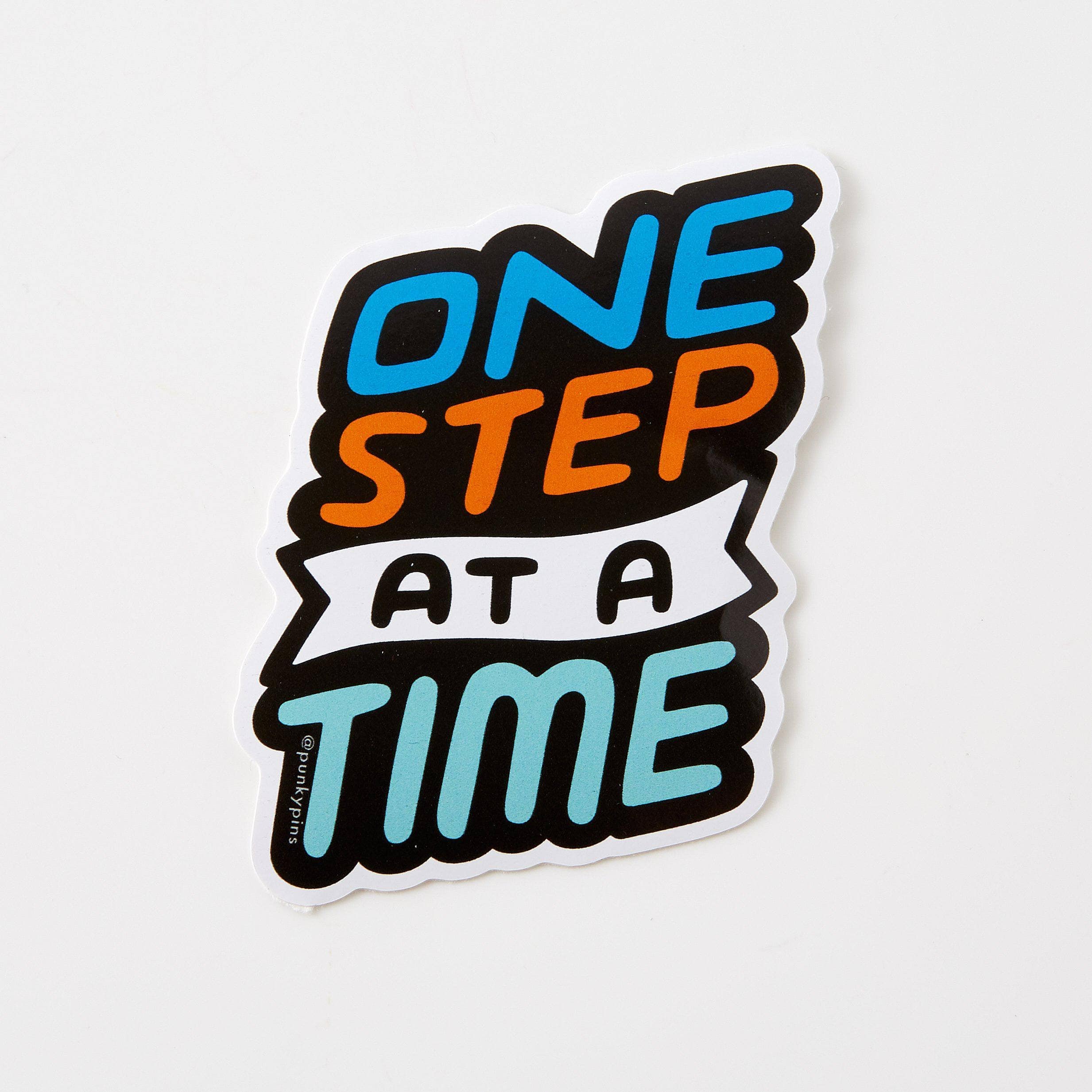 One Step At A Time Vinyl Sticker – punkypins