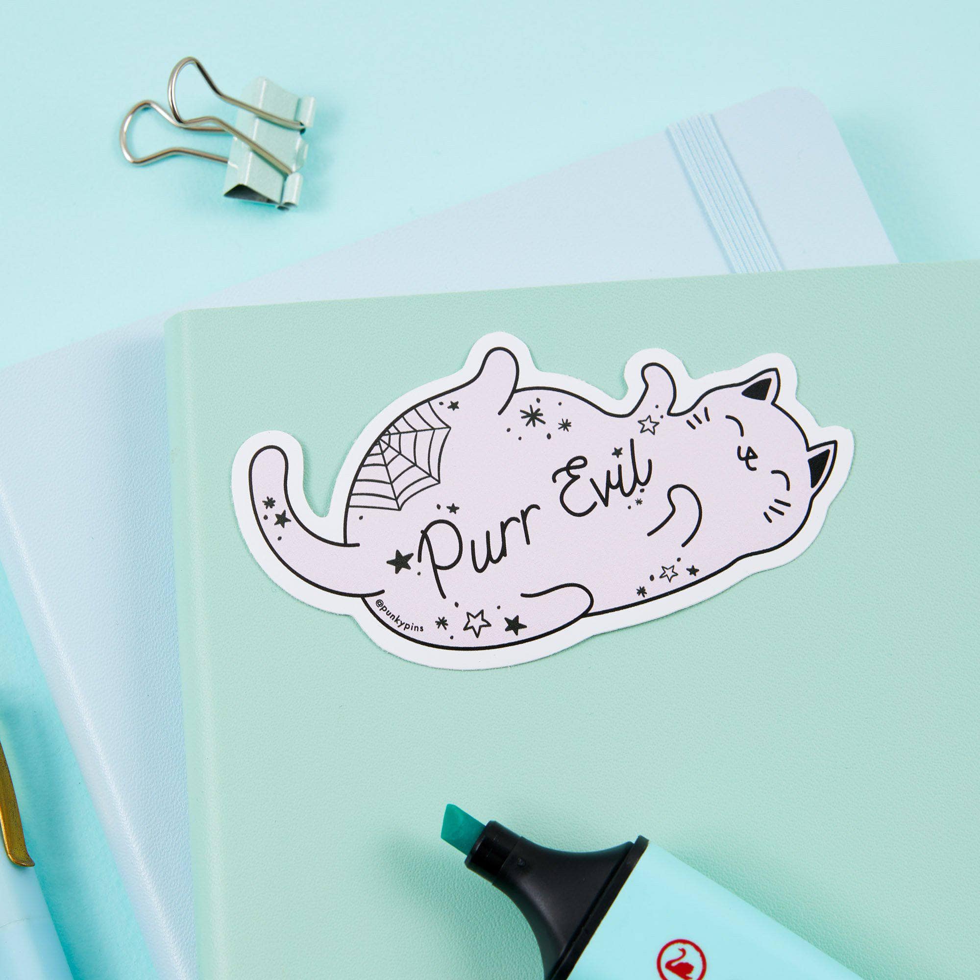 Purr Evil Cat Vinyl Sticker – punkypins