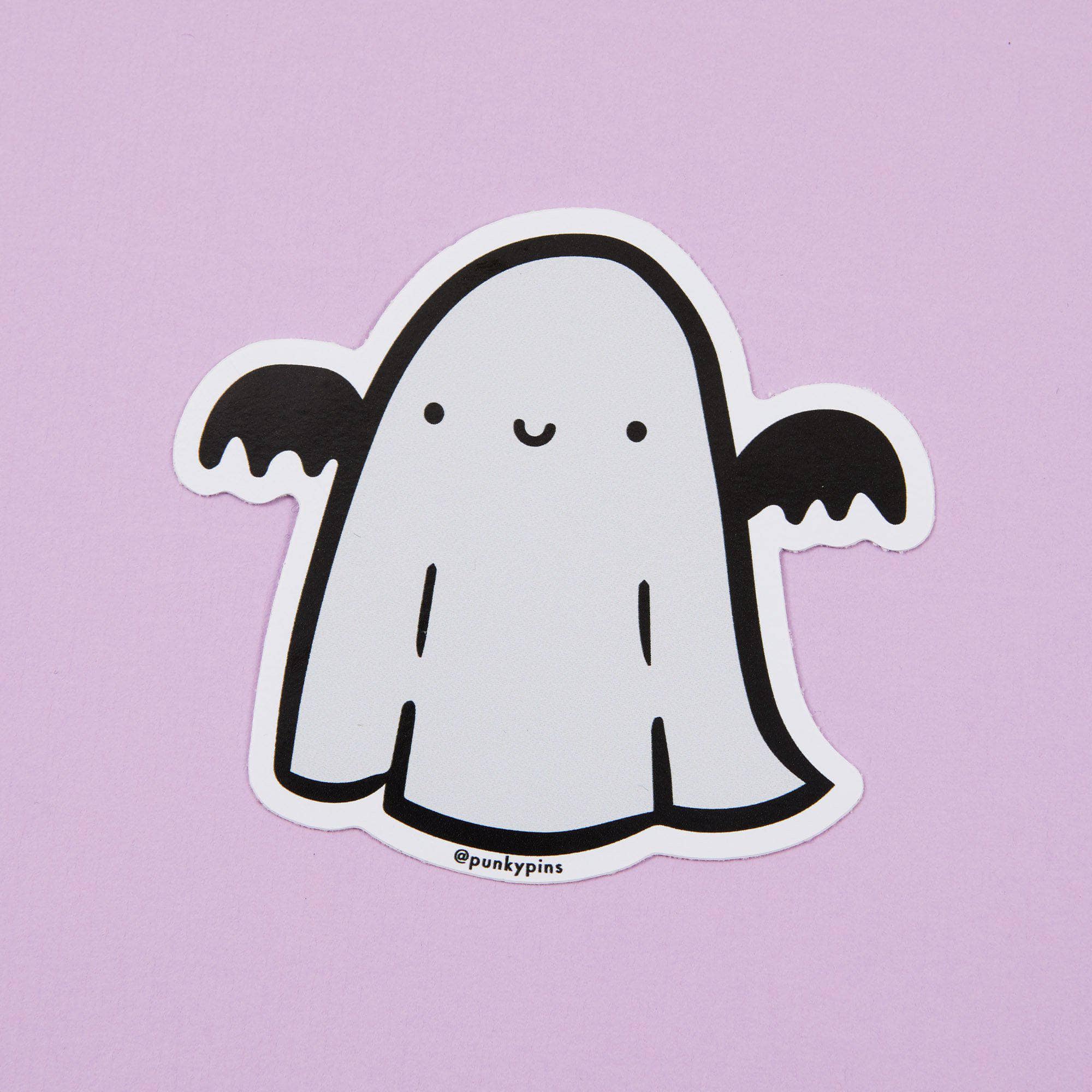 Cute Ghost Bat Vinyl Sticker – punkypins